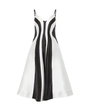 Coast Midi Contrast Panel Dress