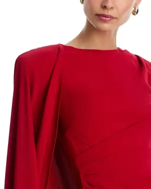 Rachel Gilbert Dion Cape Gown - Wine