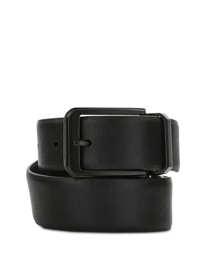 Bloomingdale'S Leather Belt With Buckle - Black