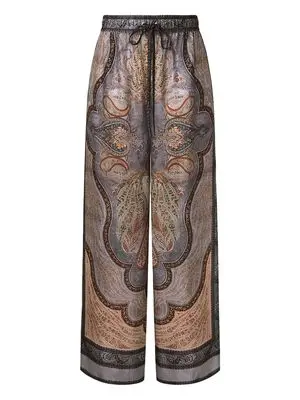 Zimmermann Wanderlust Silk Pants - Blue