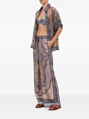 Zimmermann Wanderlust Silk Pants - Blue
