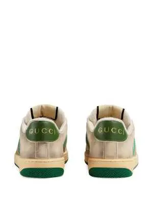 Gucci Screener Leather Sneakers - Beige