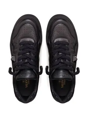 Valentino Garavani One Stud Xl Leather Sneakers - Black