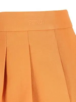 Fendi Wool Shorts - Orange