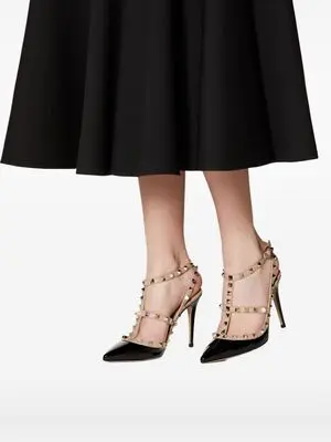 Valentino Garavani Rockstud Patent Leather Pumps - Black