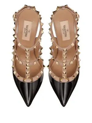 Valentino Garavani Rockstud Patent Leather Pumps - Black