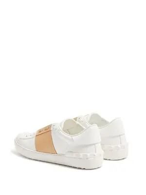 Valentino Garavani Low Top Open Leather Sneakers