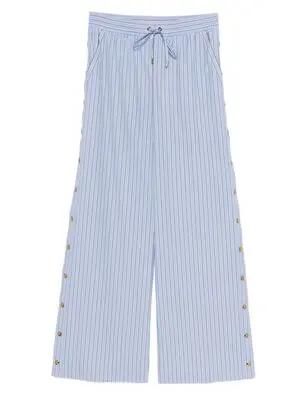 Zimmermann Striped Wide Leg Trousers - Clear Blue
