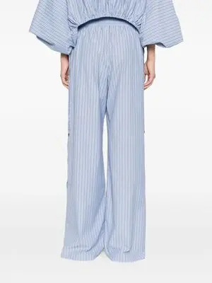 Zimmermann Striped Wide Leg Trousers - Clear Blue