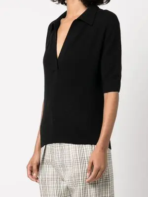 Khaite Shrunken Cashmere Polo Shirt