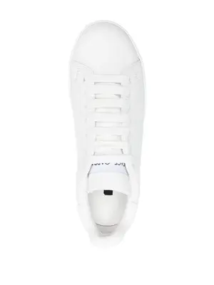 Dolce & Gabbana Portofino Leather Sneakers - White