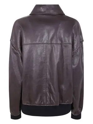Khaite Shelman Leather Jacket - Brown