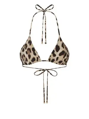 Dolce & Gabbana Triangle Bikini Top - Brown