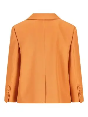 Fendi Wool Double-breasted Jacket - Orange
