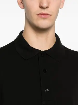 TOM FORD Cotton Blend Polo Shirt - Black