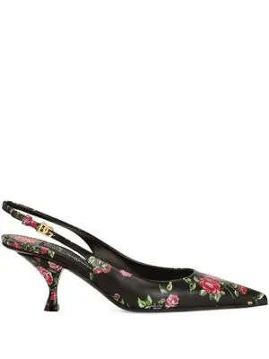Dolce & Gabbana Lollo Floral Slingback Pumps