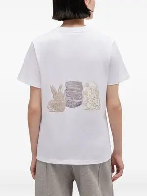 GANNI Graphic Print T-shirt - White