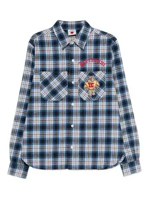 ICECREAM Checked Cotton Shirt - Blue