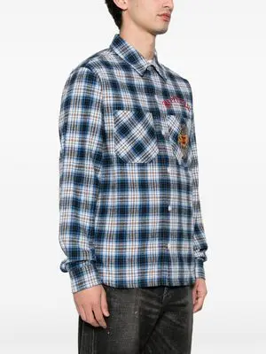 ICECREAM Checked Cotton Shirt - Blue