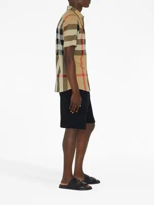 Burberry Check Cotton Shirt - Beige