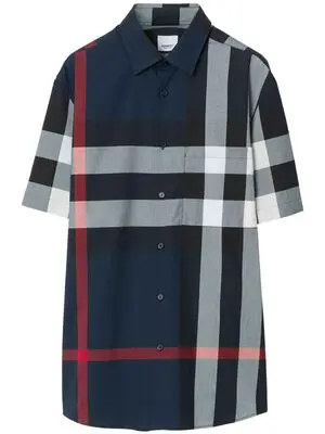 Men's Burberry Blue Check Shirts