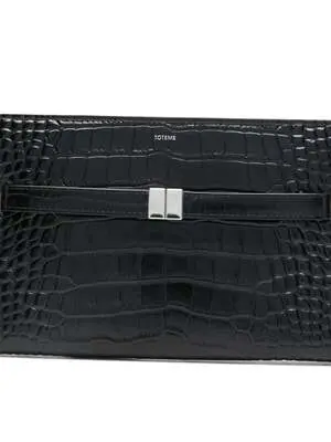 TOTEME Leather Mini Crossbody Bag - Black