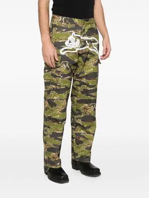 ICECREAM Cotton Cargo Trousers - Brown