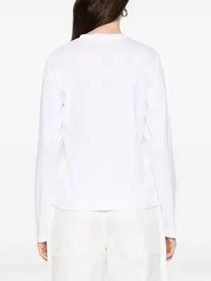 HERSKIND Cotton Crewneck Sweater - White