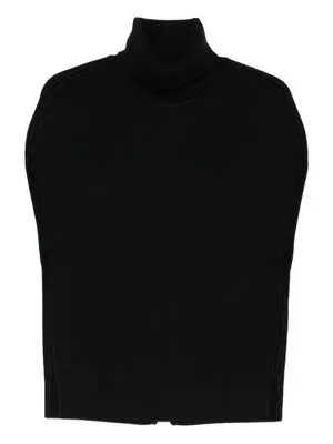 TOTEME Sleeveless Wool Top - Black