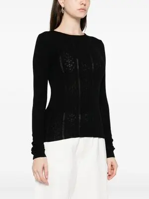 HERSKIND Wool Crewneck Sweater - Black
