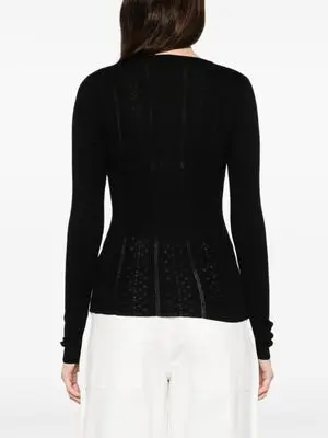 HERSKIND Wool Crewneck Sweater - Black