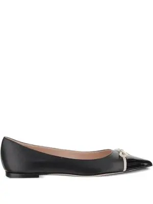Valentino Garavani Bepointy Leather Ballerinas - Black