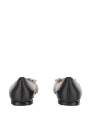 Valentino Garavani Bepointy Leather Ballerinas - Black