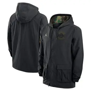 JORDAN BRAND Michigan Wolverines 2025 Ncaa Military Appreciation Full-snap Jacket - Black