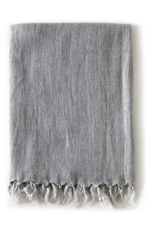 POM POM AT HOME Monterey Linen Blanket - Ocean/natural