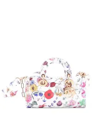 Dior Lady D-Joy Printed Leather Small Satchel Multicolour