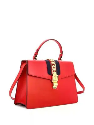 Gucci Sylvie Top Handle Medium Satchel - Red