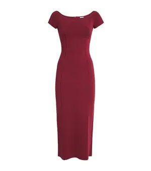 JOSEPH Milano Knit Foin Compact Maxi Dress - Red