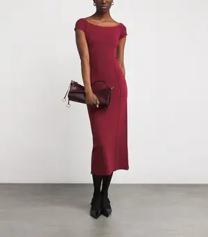 JOSEPH Milano Knit Foin Compact Maxi Dress - Red