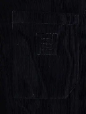 Fendi Shirt With Ff Embroidery - Black