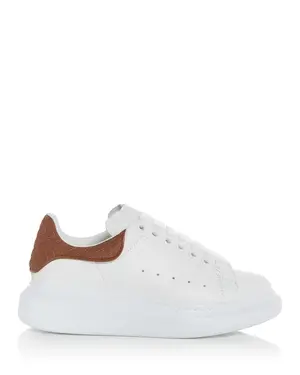 Alexander McQueen Oversized Leather And Suede Sneakers - Light Tan