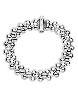 Lagos Sterling Caviar Bubbly Bead Cluster Bracelet - Silver