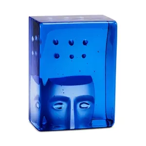 KOSTA BODA Azur Think Molded Glass Decor - Blue