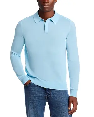 Paul Smith Merino Wool Long Sleeved Polo Sweater