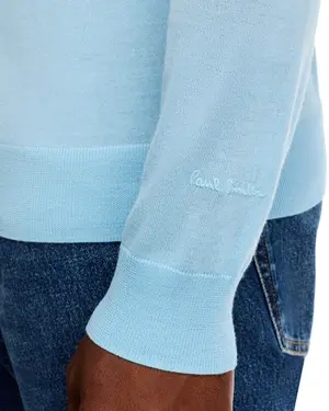 Paul Smith Merino Wool Long Sleeved Polo Sweater