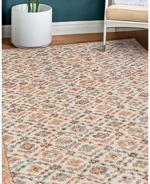 OBEETEE Palace Trellis Area Rug,5'0x8'0