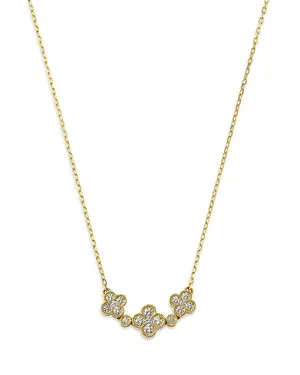 Bloomingdale'S Diamond Clover Necklace - Gold