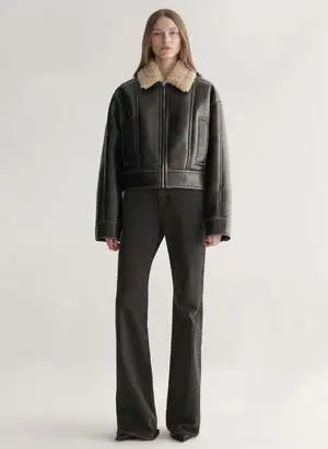 A.L.C. Stevie Faux Shearling Zip-up Jacket