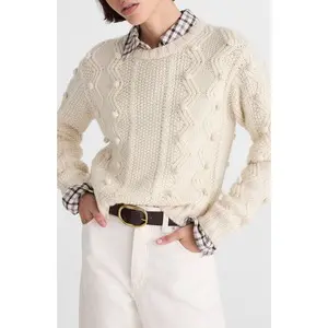 Madewell Mixed Stitch Crewneck Sweater