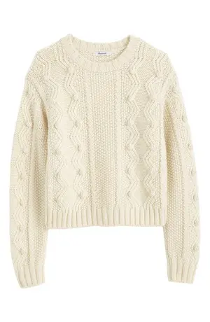 Madewell Mixed Stitch Crewneck Sweater
